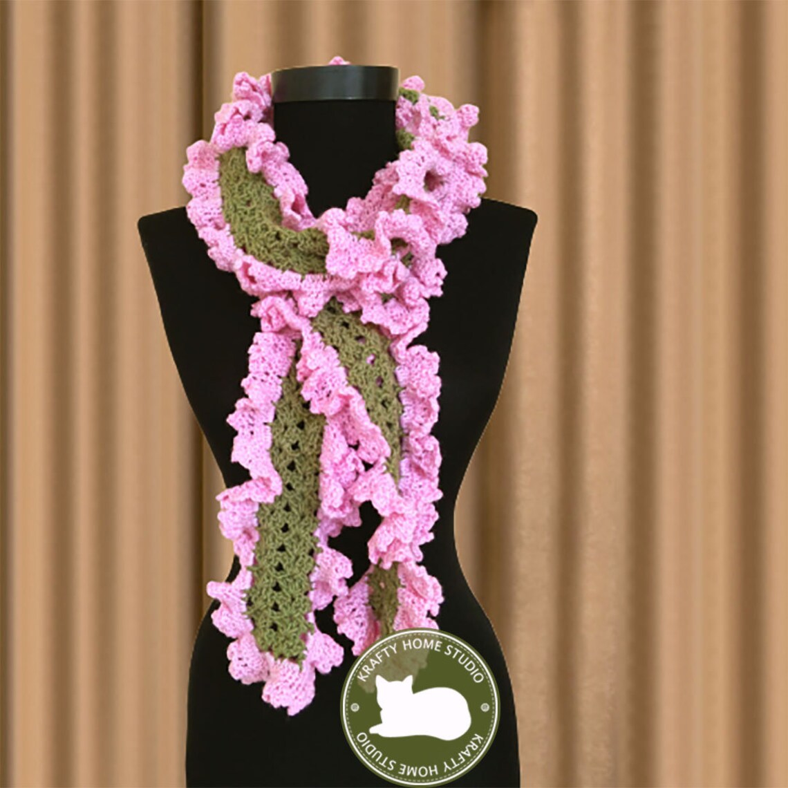 Long Ruffle Scarf Crochet Pattern Easy Tutorial for a Rich - Etsy