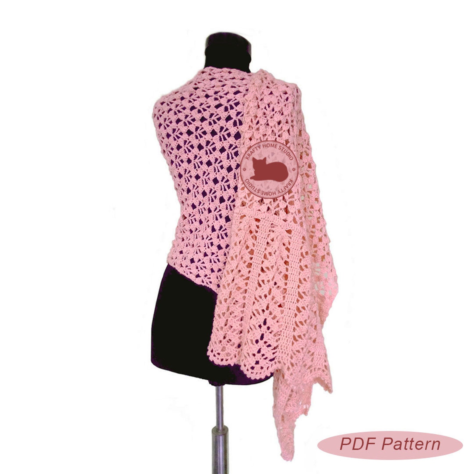 Crochet Scarf Pattern Crochet Rectangle Shawl Evening Wrap - Etsy