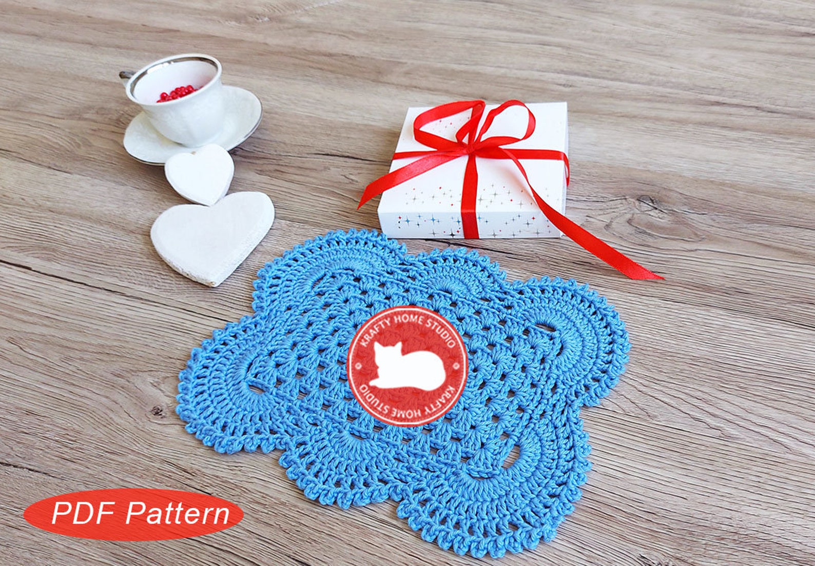 Crochet Rectangular Doily Pattern How to Crochet Doily | Etsy