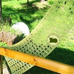 Handmade Green Shawl, 78 Inches Rectangle Lace Scarf, Summer Evening ...