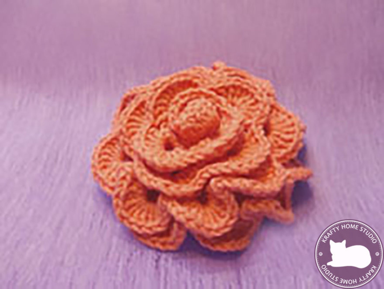 Simple Crochet Rose Pattern Crochet Brooch Tutorial Rose - Etsy