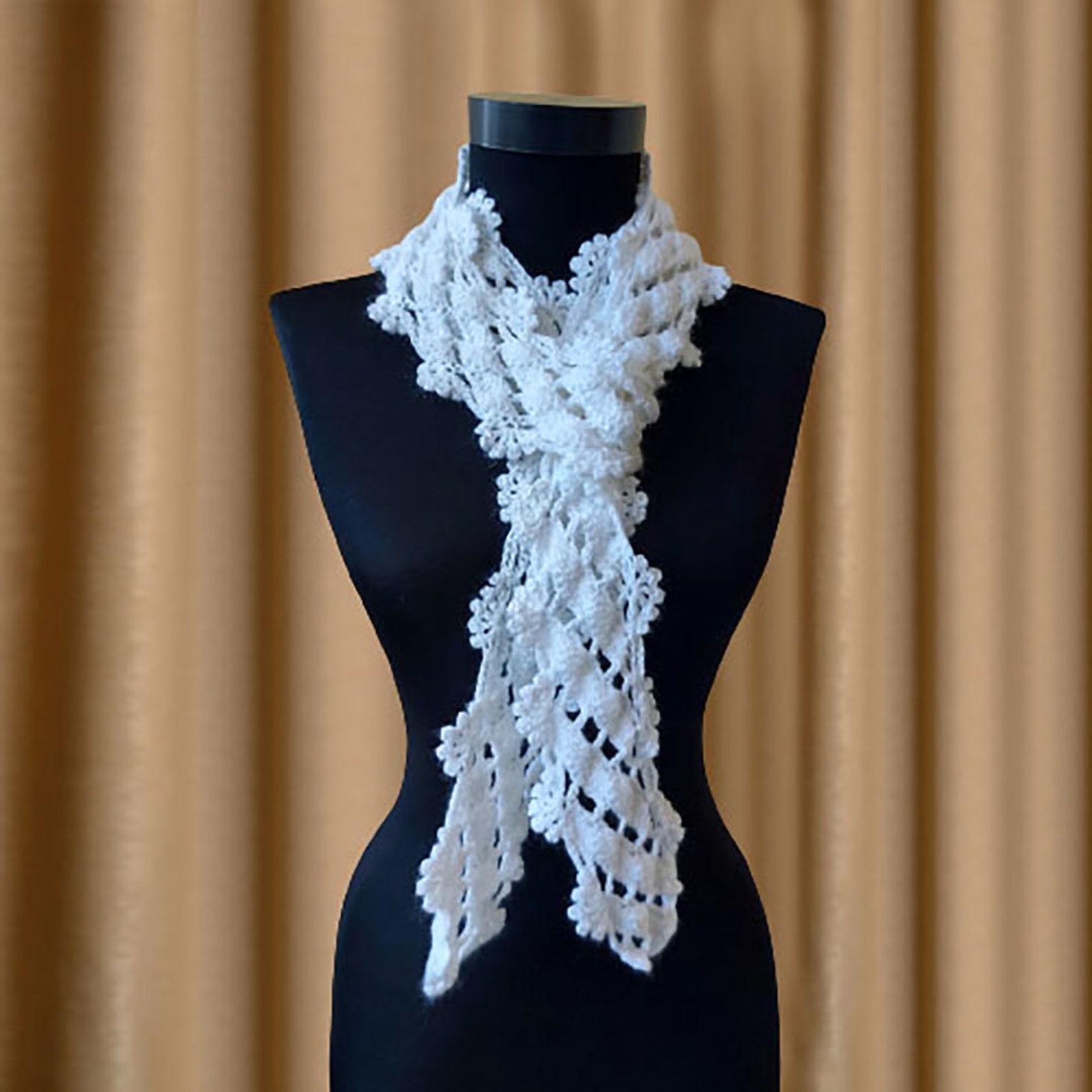 Skinny Scarf Crochet Pattern Crochet Tutorial for Long Lace - Etsy