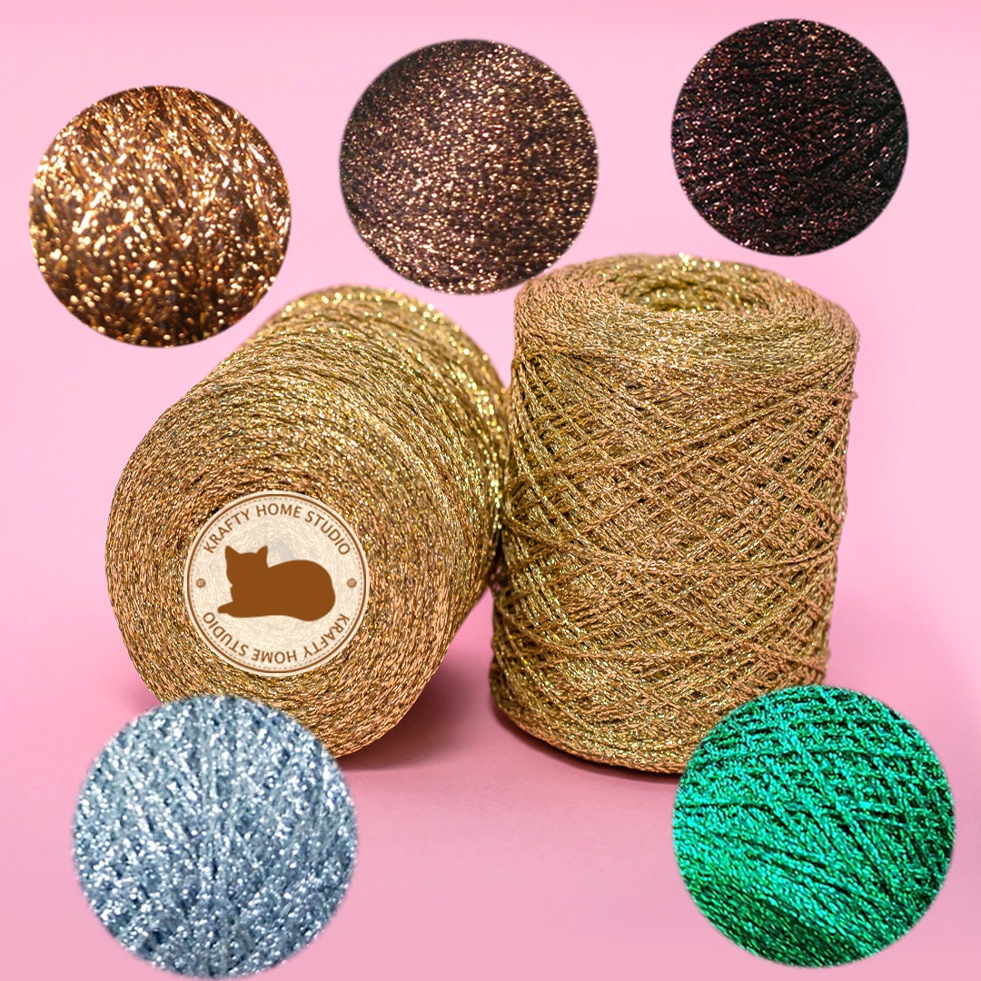 Glitter Yarn Metallic Yarn Thread With Shimmer Sparkle Yarn - Etsy