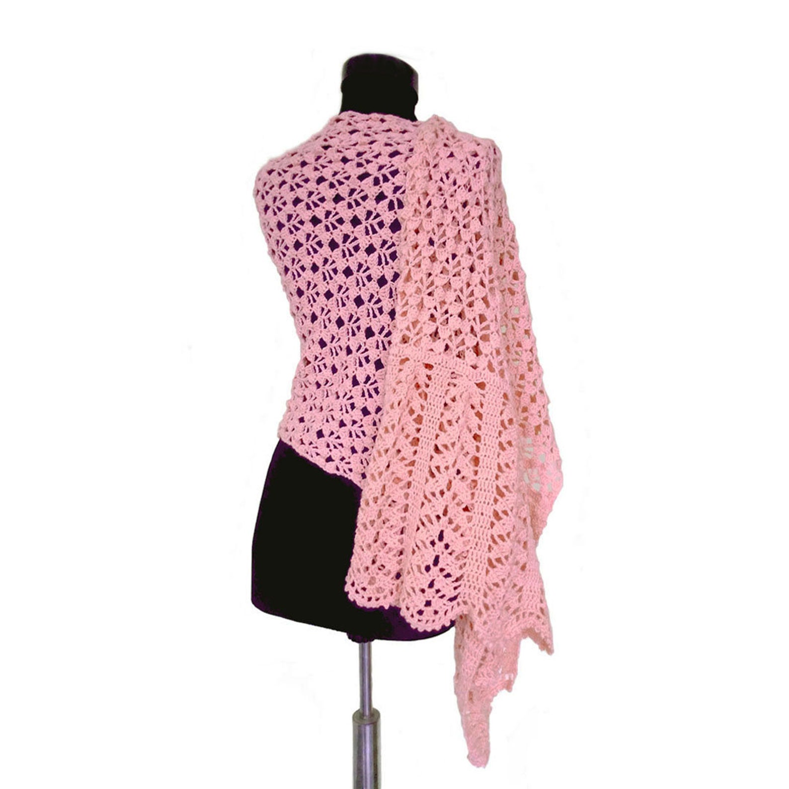 Crochet Scarf Pattern Crochet Rectangle Shawl Evening Wrap - Etsy