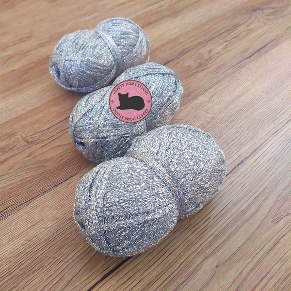 Silver Metallic Yarn - Etsy