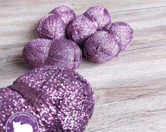 Purple Sparkle Yarn | Etsy