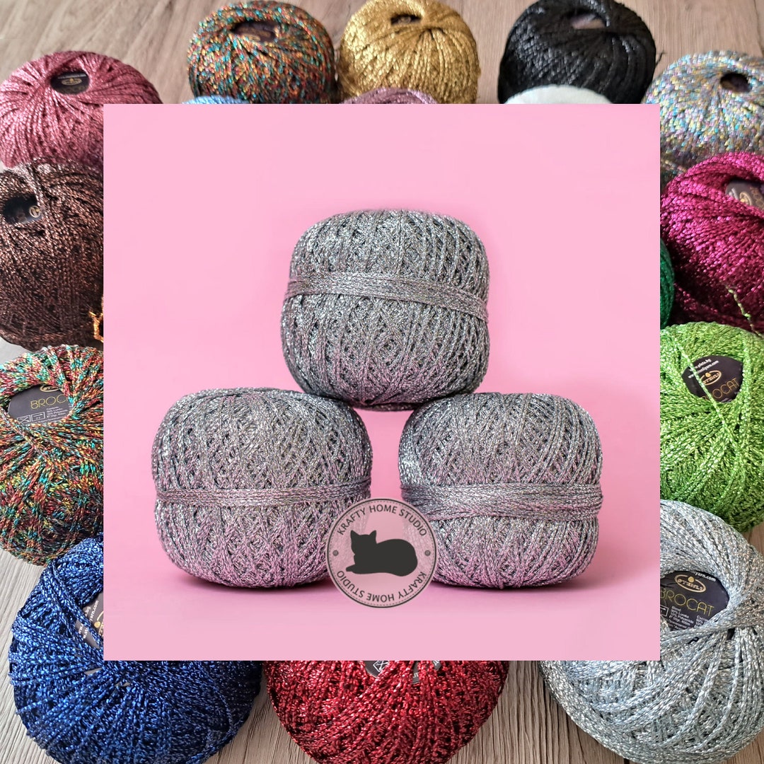 Silver Glitter Yarn, Soft Metallic Yarn Shimmer Thread, Shiny, Sparkle ...