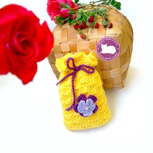 Crochet Drawstring Bag Tutorial, How to Crochet Small Drawstring Pouch ...