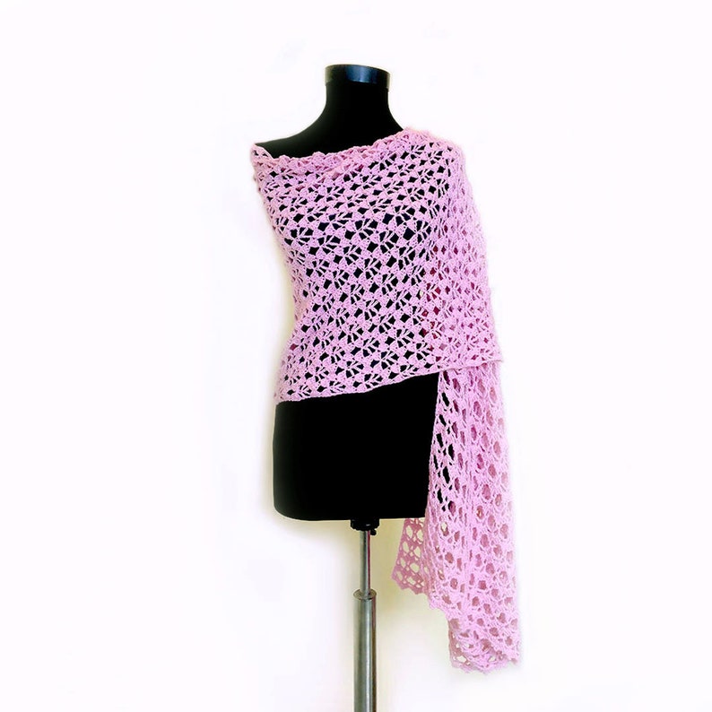 Crochet Scarf Pattern Crochet Rectangle Shawl Stole Evening - Etsy