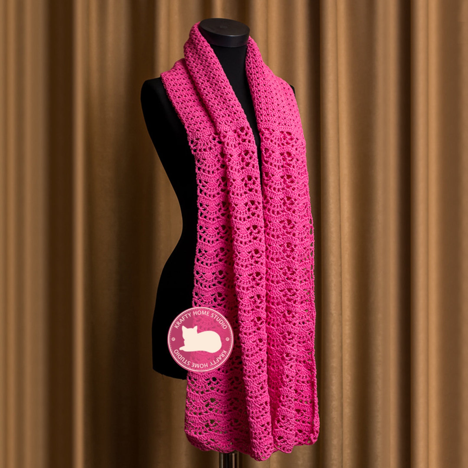 Crochet Shawl Pattern Woman Rectangle Scarf Stole Handmade - Etsy