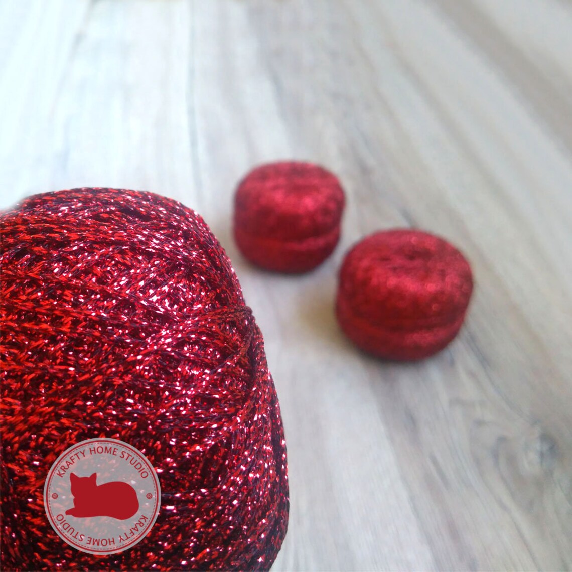 Red Glitter Yarn Metallic Yarn Thread With Shimmer Soft - Etsy UK