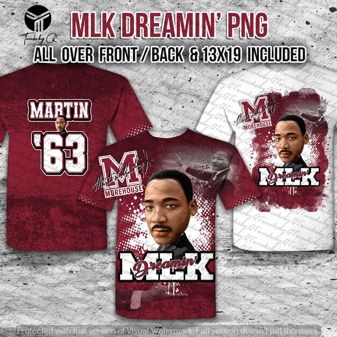 All Over 13x19 Martin Luther King Jr Design Png, Digital File, Black ...