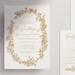 BRYN | Leafy Wreath Wedding Invitation, Fine Art Calligraphy, Printable ...