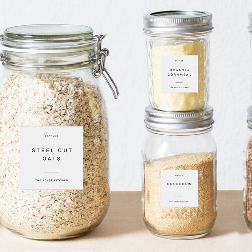Minimal Pantry Labels Template Modern Pantry Kitchen | Etsy