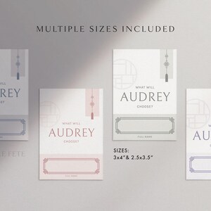 Doljabi Raffle Ticket Template, Modern Traditional Dohl, Korean First ...