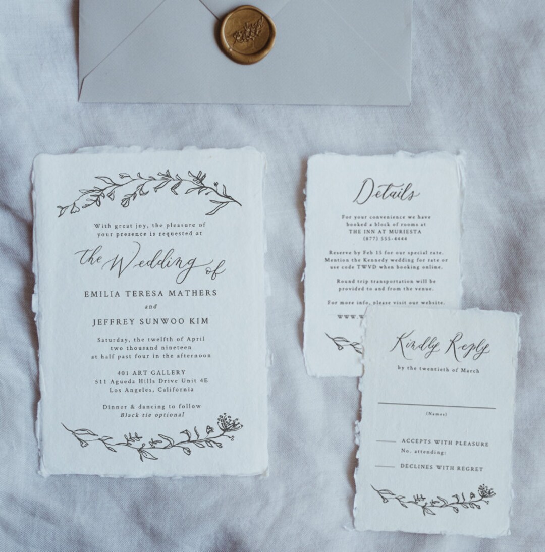 ANA | Printable Calligraphy Wedding Invitation Template, DIY Editable ...