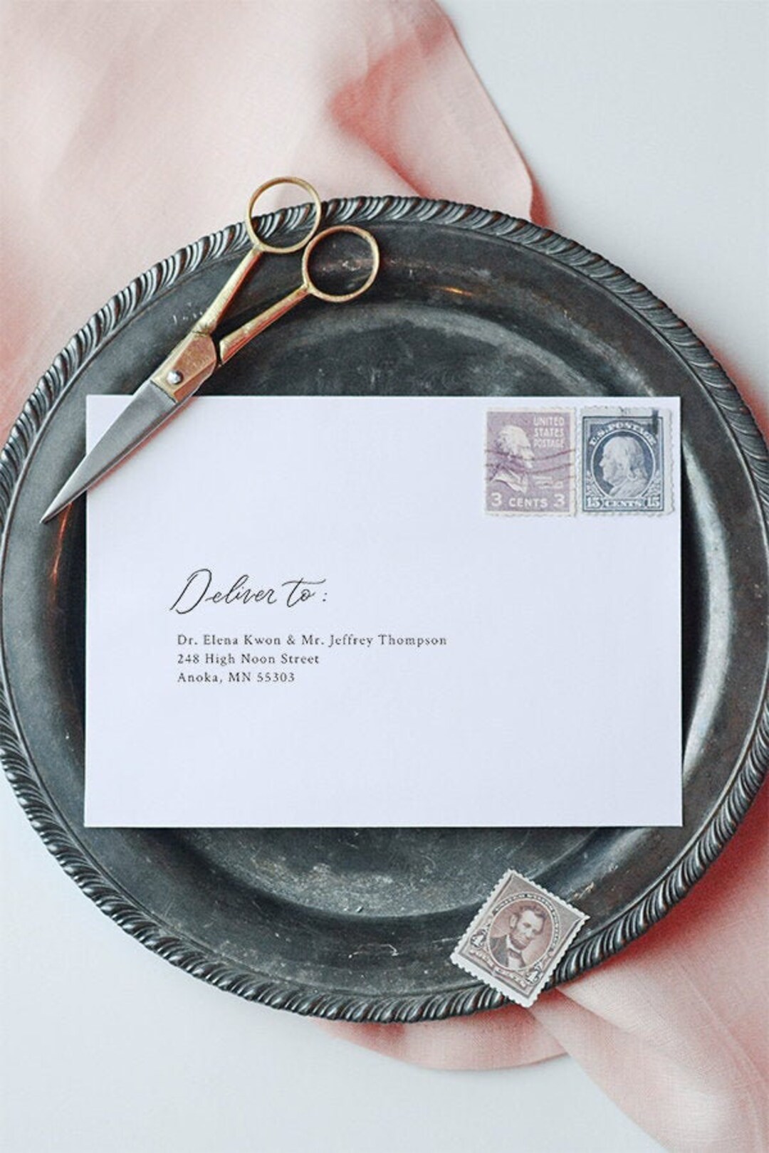 Envelope Addressing Template, DIY Editable Digital File, Wedding ...