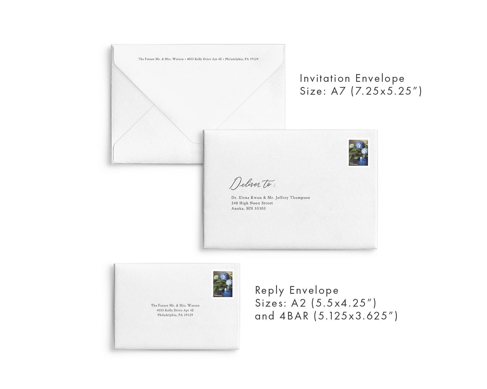 Envelope Addressing Template DIY Editable Digital File | Etsy