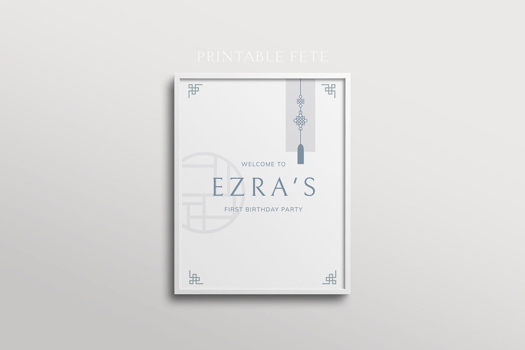 Dohl Welcome Sign, Korean First Birthday Party Signage, Modern Dohl ...