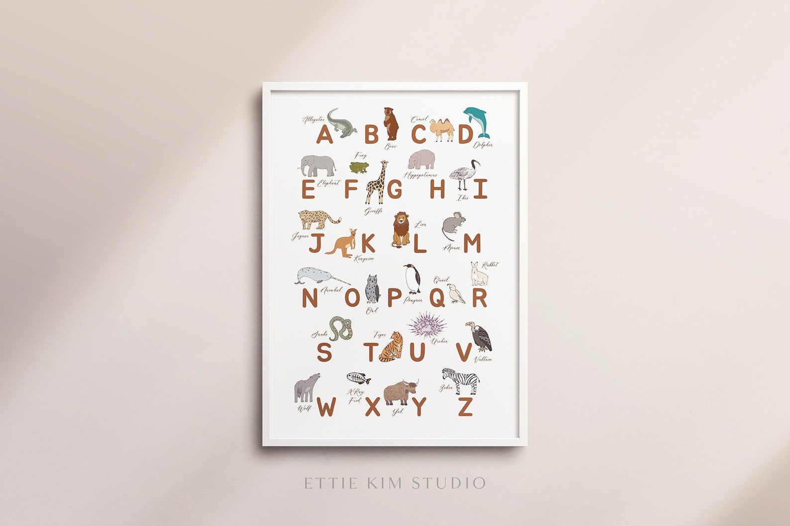 Printable Animal Alphabet Poster A to Z Poster ABC Nursery - Etsy