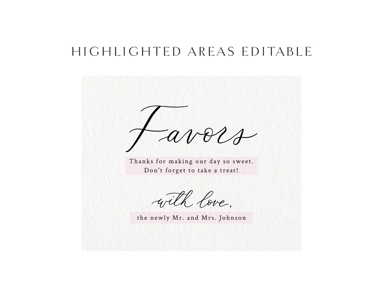 Wedding Favors Sign Bridal Baby Shower Party Favor Sign - Etsy