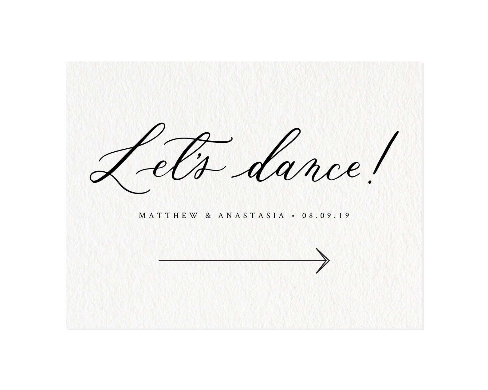 Let's Dance Directional Arrow Event Sign Printable - Etsy