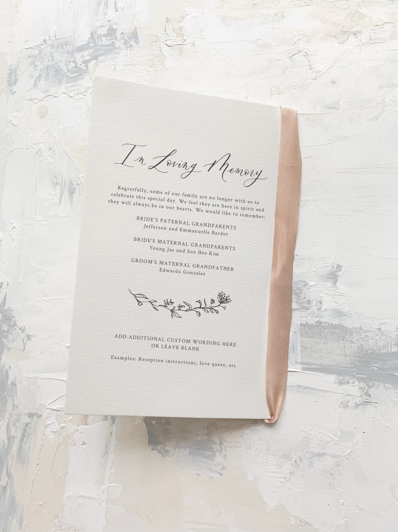 ANA Folded Program Botanical Illustration Calligraphy | Etsy