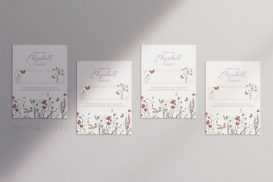 Doljabi Raffle Ticket Template, Butterfly Theme Korean First Birthday ...