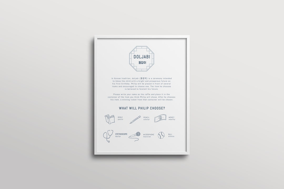 Doljabi Board Sign With Icons, Modern Dohl, Geometric Octagon ...