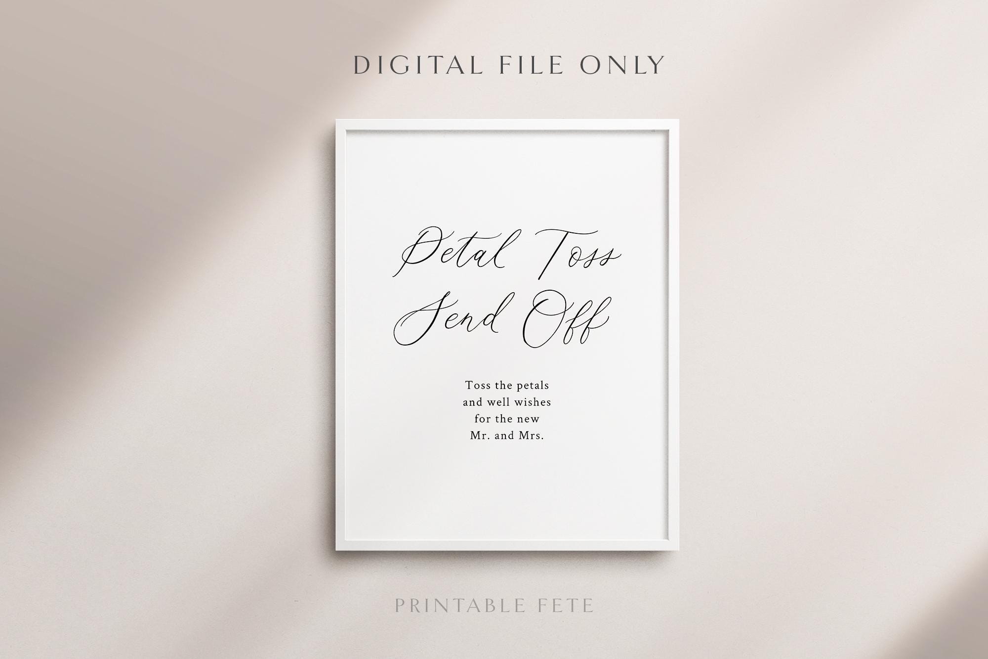 Petal Toss Send off Sign Template, Editable Printable, Templett #1012 ...