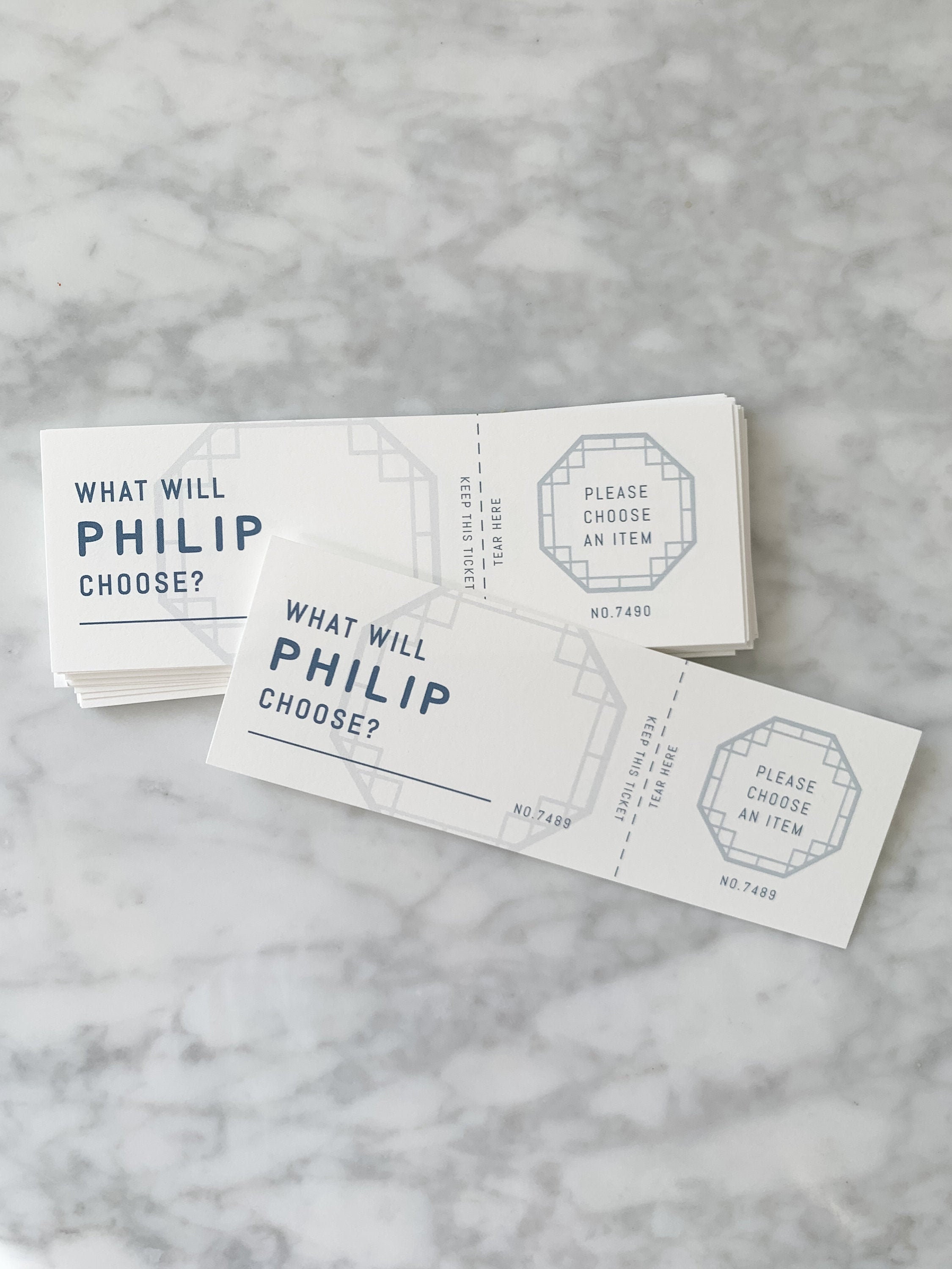 Doljabi Raffle Ticket Template Modern Dohl Geometric Octagon | Etsy