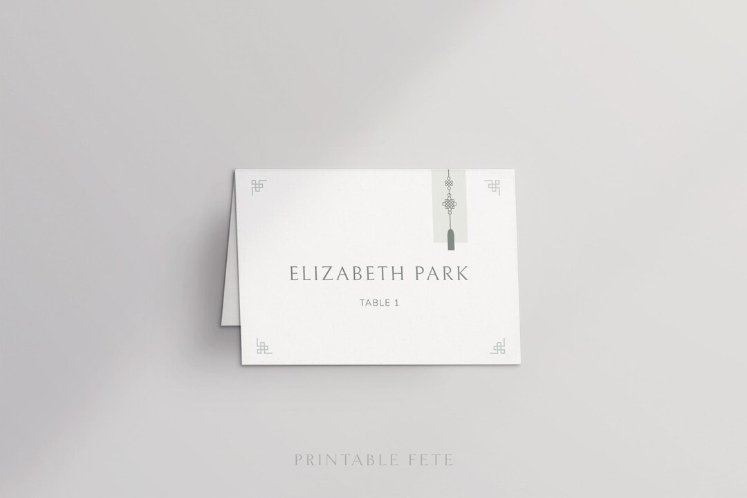 Dohl Place Card Template: Korean First Birthday (printable) 8196 - Etsy