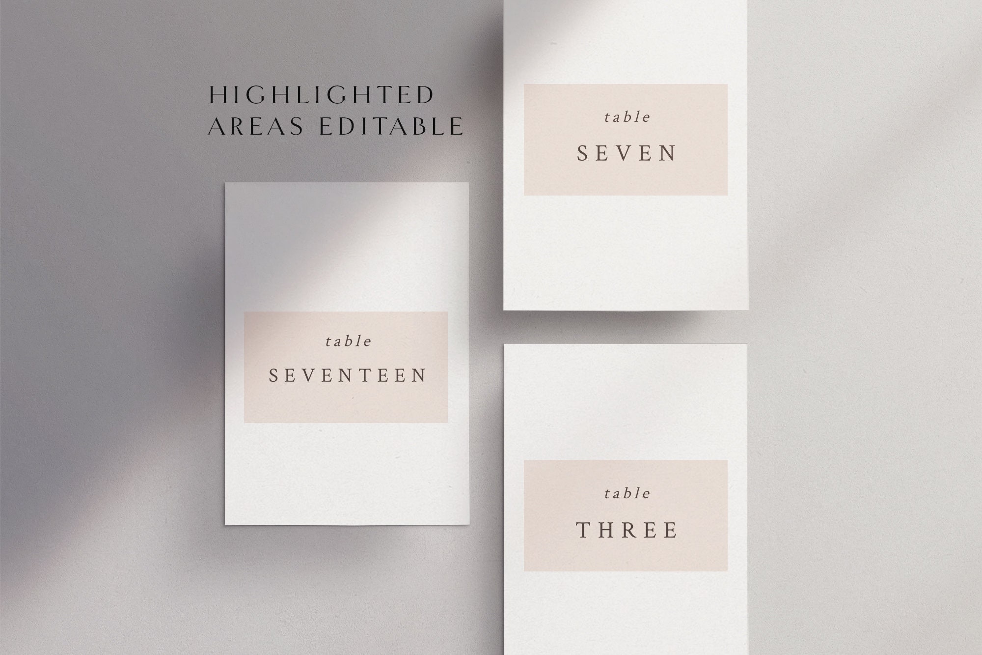 Minimal Table Numbers Minimalist Printable Table Numbers DIY - Etsy