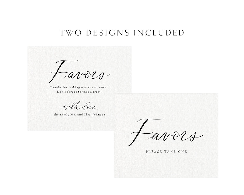 Wedding Favors Sign: Editable Printable Template (5x7, 8x10) - Etsy