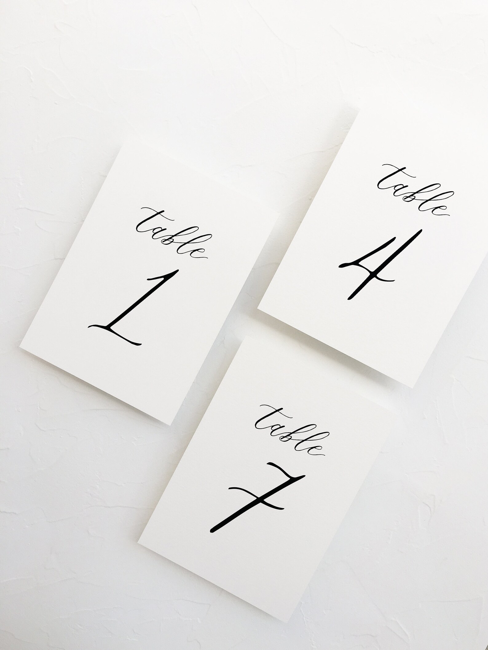 Printable Calligraphy Table Numbers flat Minimal Modern - Etsy