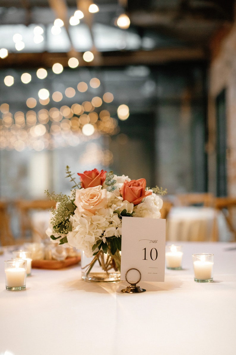 GWEN Printable Table Numbers Modern Minimal Calligraphy - Etsy