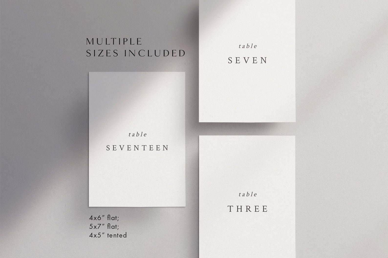 Minimal Table Numbers, Minimalist Printable Table Numbers, DIY Editable ...