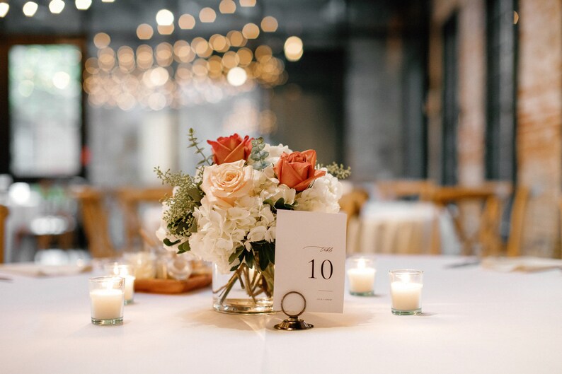 GWEN Printable Table Numbers Modern Minimal Calligraphy - Etsy