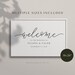 Welcome Calligraphy Sign Printable Editable Wedding Template - Etsy