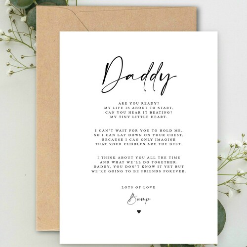 Soon to Be Dad Father's Day Card Expectant Father Daddy | Etsy