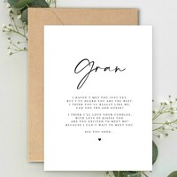 Nice Card for Gran - Best Gran in the World - Blank Inside - to Write ...