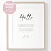 Hello Poem From Bump A4 or A5 PRINT Family Pregnancy | Etsy