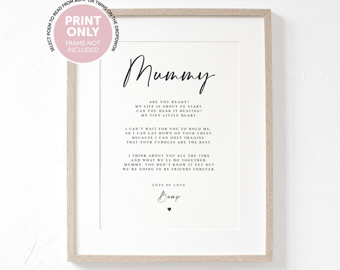 Mummy Poem A4 or A5 PRINT Mothers Day Gift, Gift for Mum, Mum Birthday ...