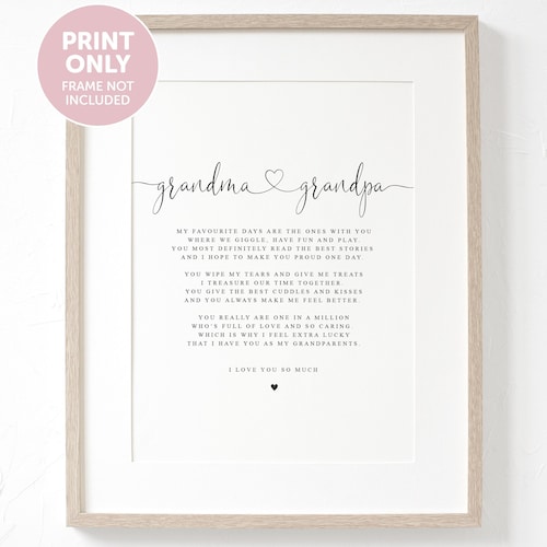 Grandma Poem A4 A5 PRINT Grandma Gift Grandparent Poem - Etsy UK