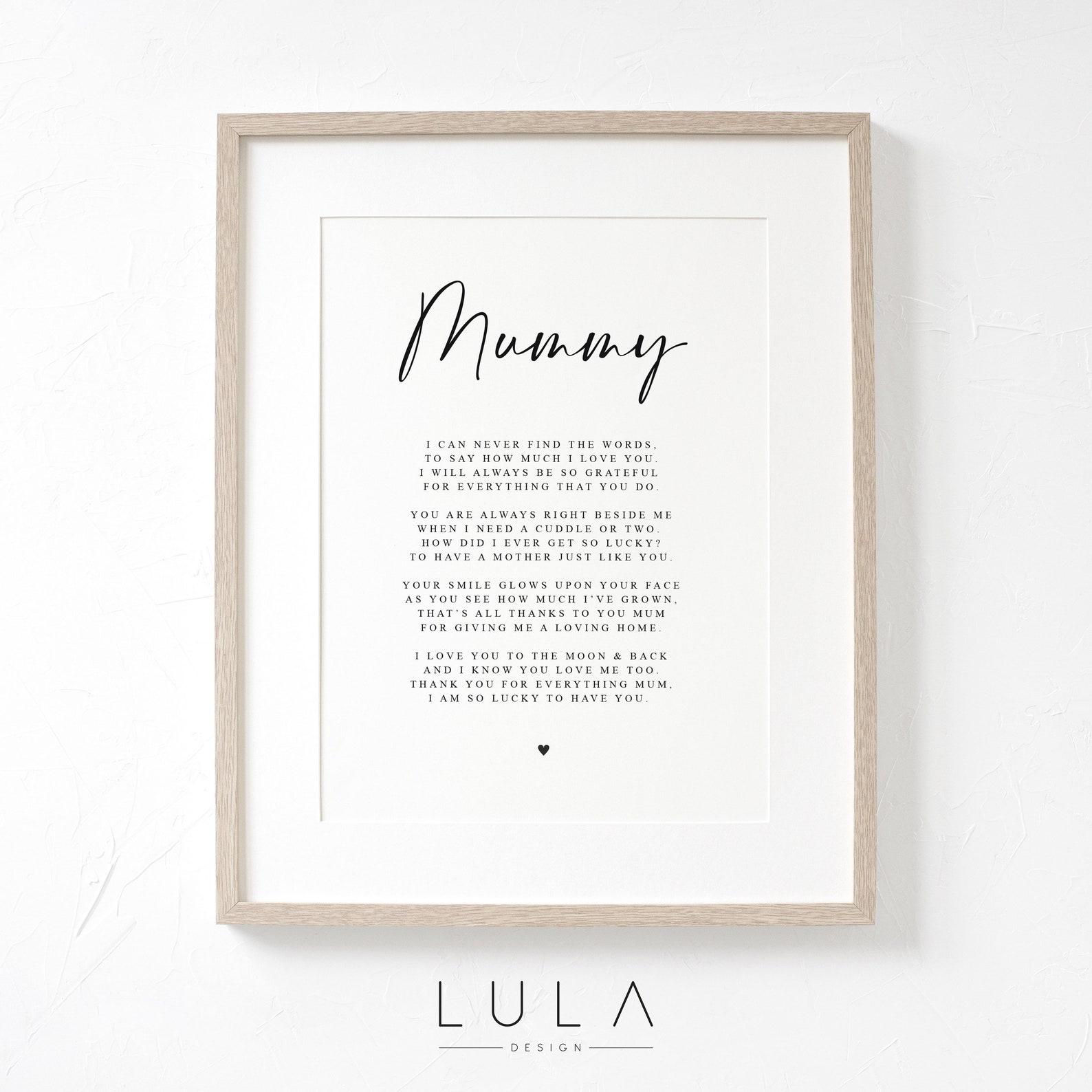 Mummy Poem A4 or A5 PRINT Mothers Day Gift Gift for Mum Mum - Etsy