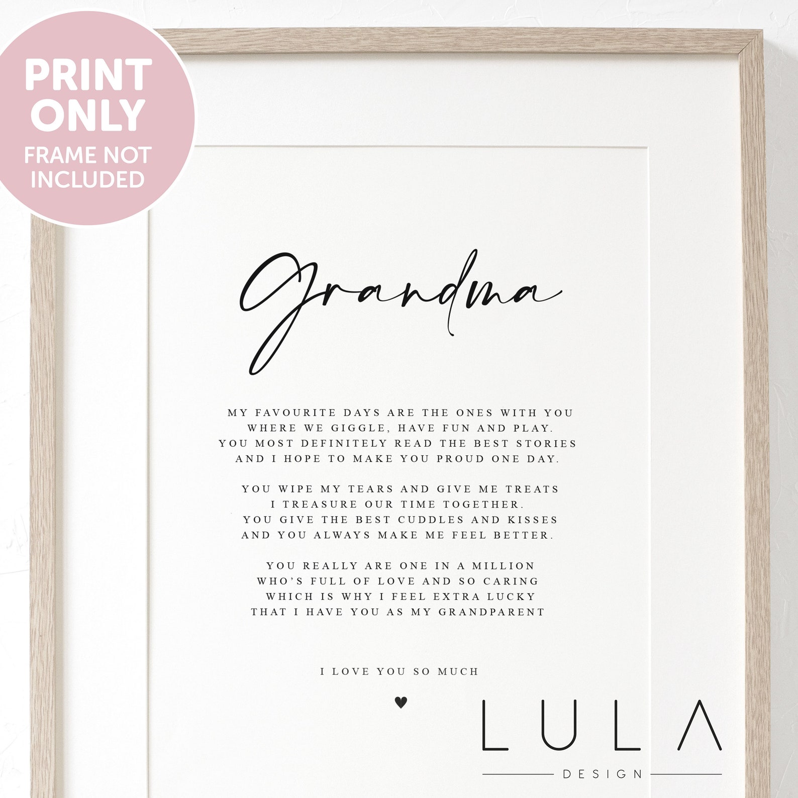 Grandma Poem A4 A5 PRINT Grandma Gift Grandparent Poem - Etsy