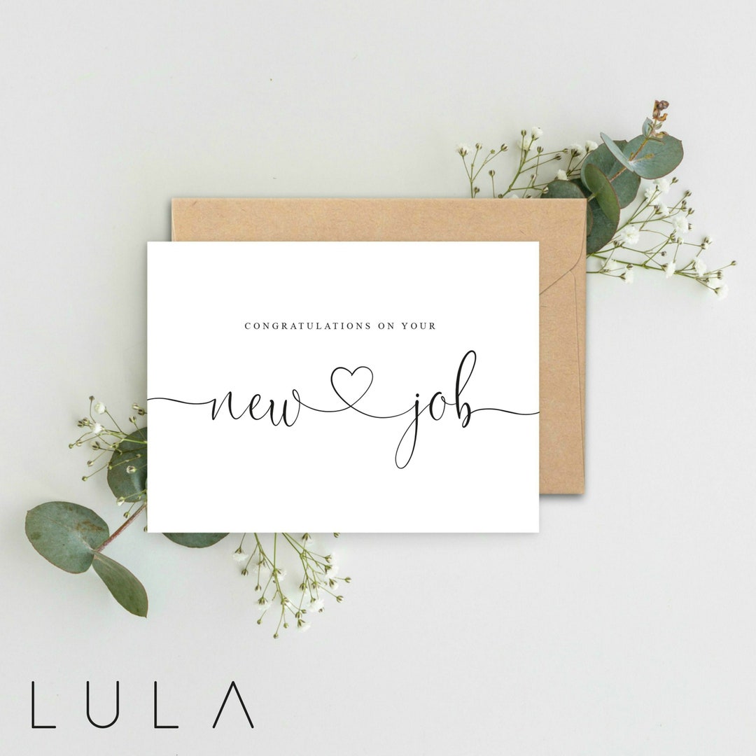 Congratulations on Your New Job, A5 Card & Envelope, Card for New Job ...