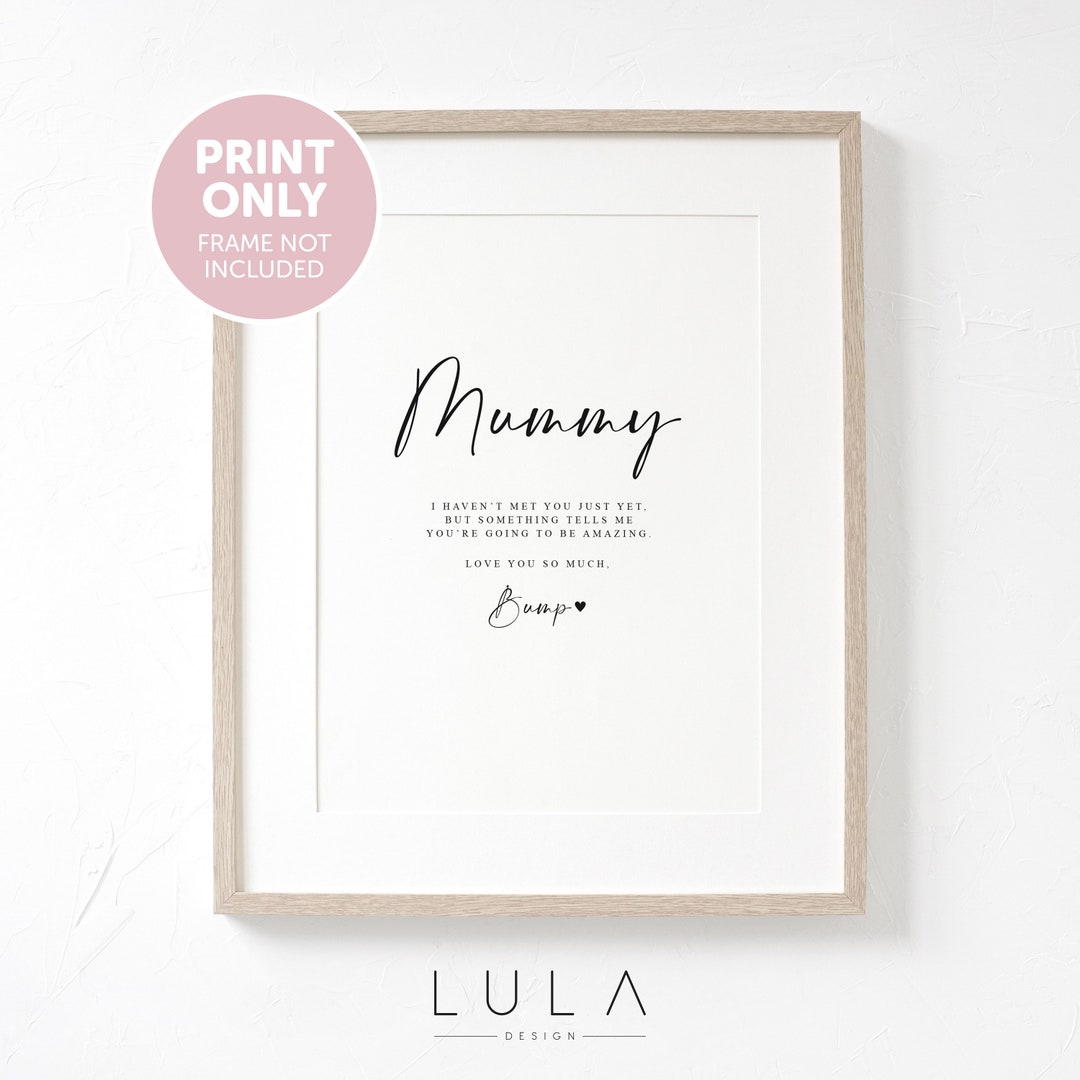Mummy Love From Bump A4 or A5 PRINT Pregnancy Announcement - Etsy