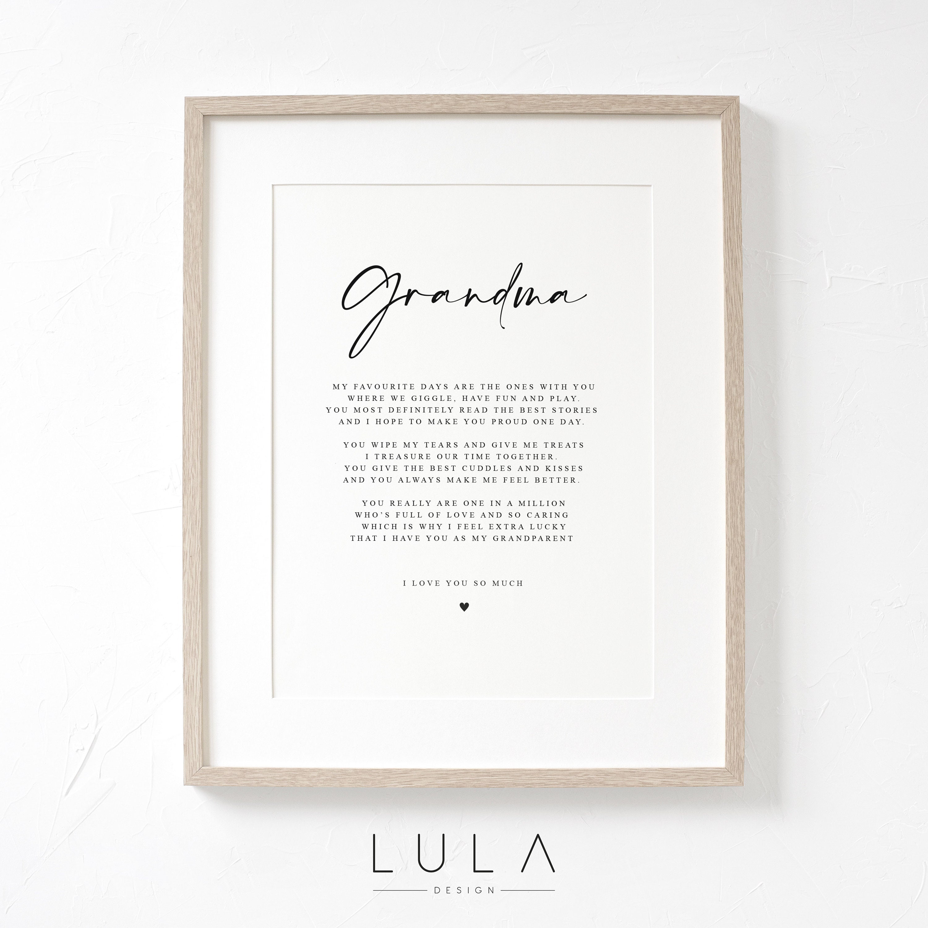 Grandma Poem A4 A5 PRINT Grandma Gift Grandparent Poem - Etsy