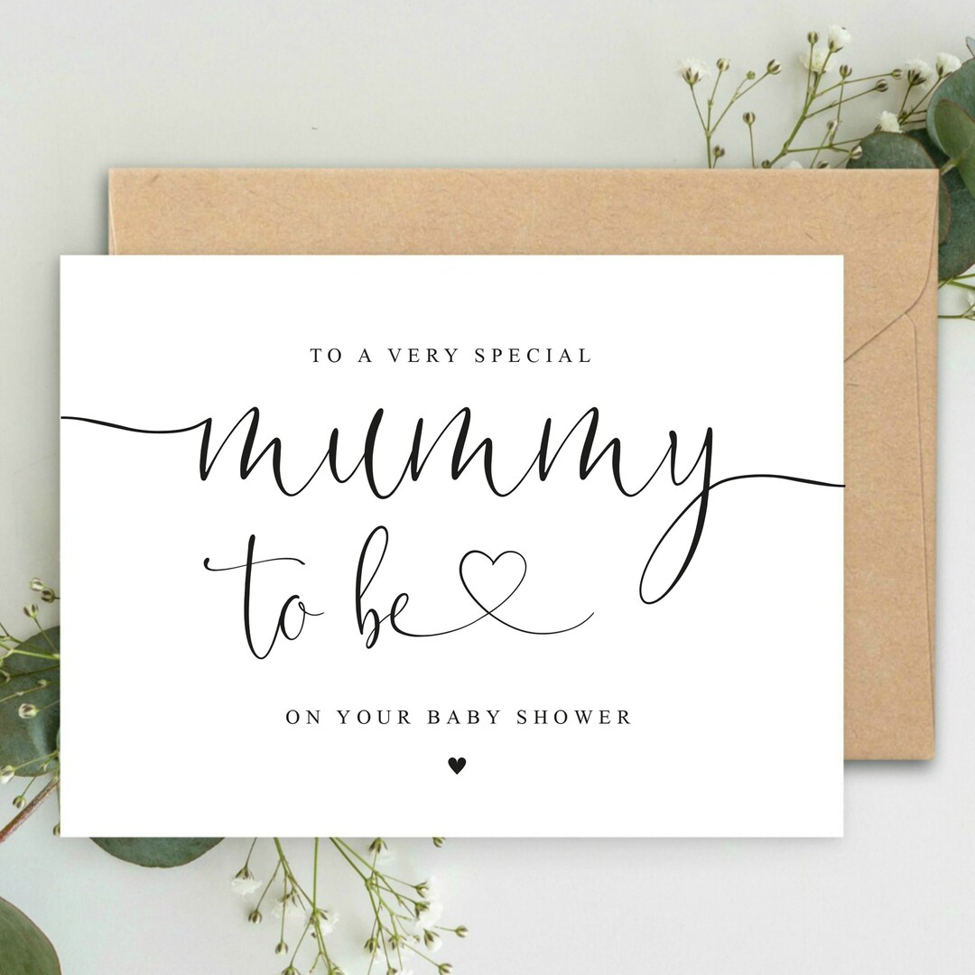 A Special Mummy to Be on Your Baby Shower A5 Card With Envelope, Baby ...